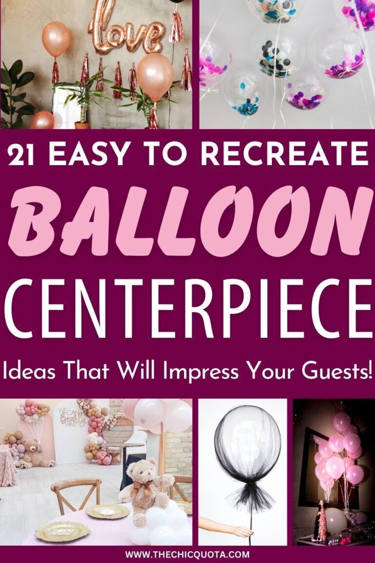 21 Balloon Centerpiece Ideas For Easy Table Decor To Copy - The Chic Quota