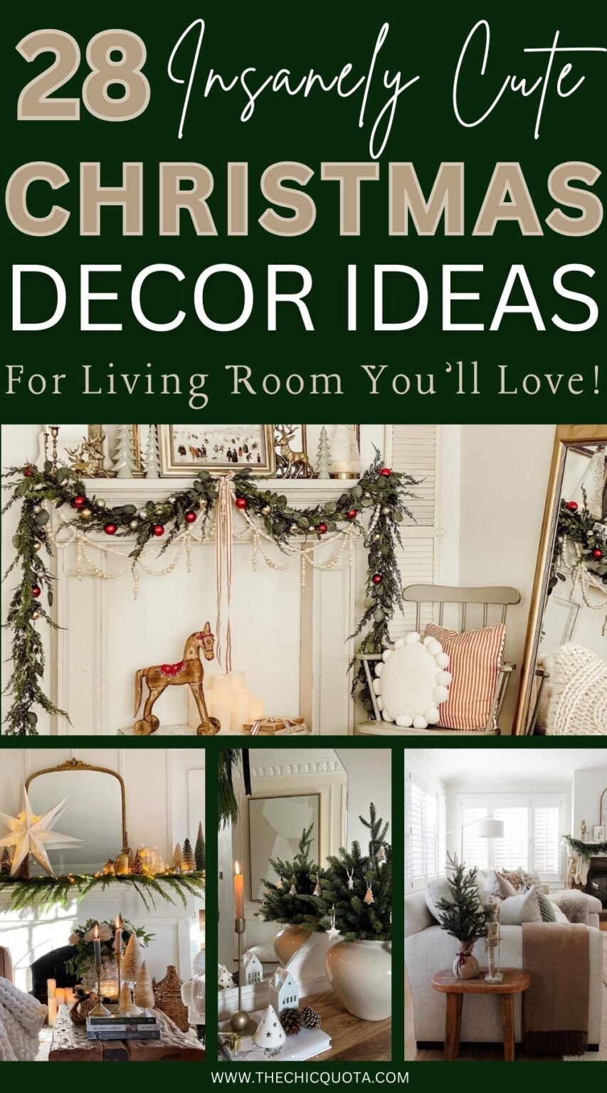 25+ Cozy Christmas Decor Ideas For Living Room To Copy Now - THE CHIC QUOTA