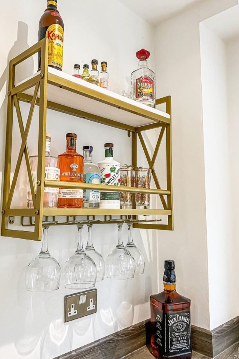 37 DIY Bar Shelf Ideas For A Stylish Home Bar You'll Love - The Chic Quota