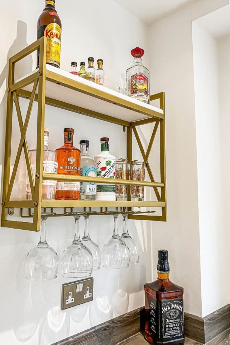 37 DIY Bar Shelf Ideas For A Stylish Home Bar You'll Love - The Chic Quota