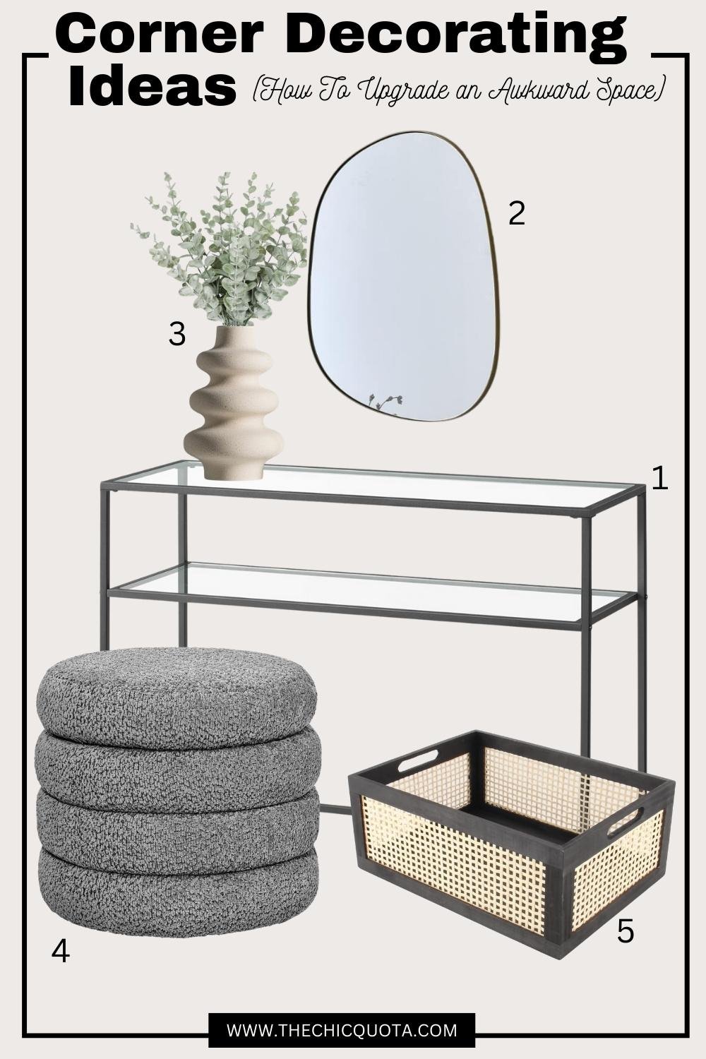 19 Easy Corner Decorating Ideas To Fill An Awkward Space - THE CHIC QUOTA