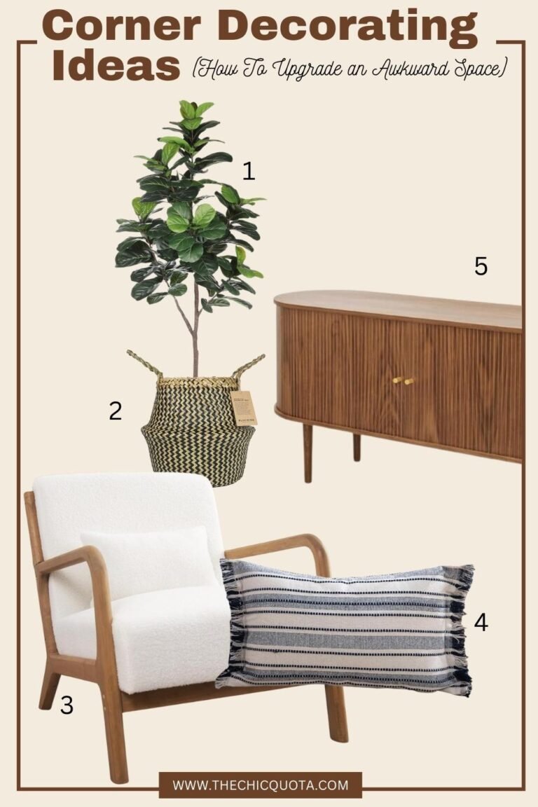 19 Easy Corner Decorating Ideas To Fill An Awkward Space - THE CHIC QUOTA