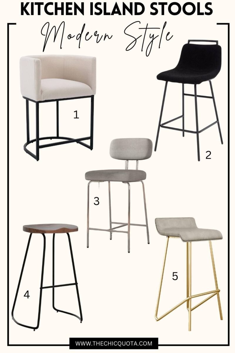 30 Best Stools For Kitchen Island To Complete Your Space - The Chic Quota