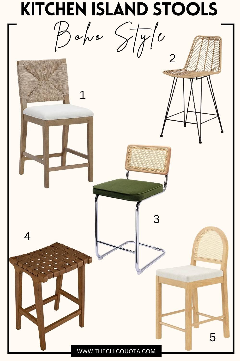 30 Best Stools For Kitchen Island To Complete Your Space - THE CHIC QUOTA