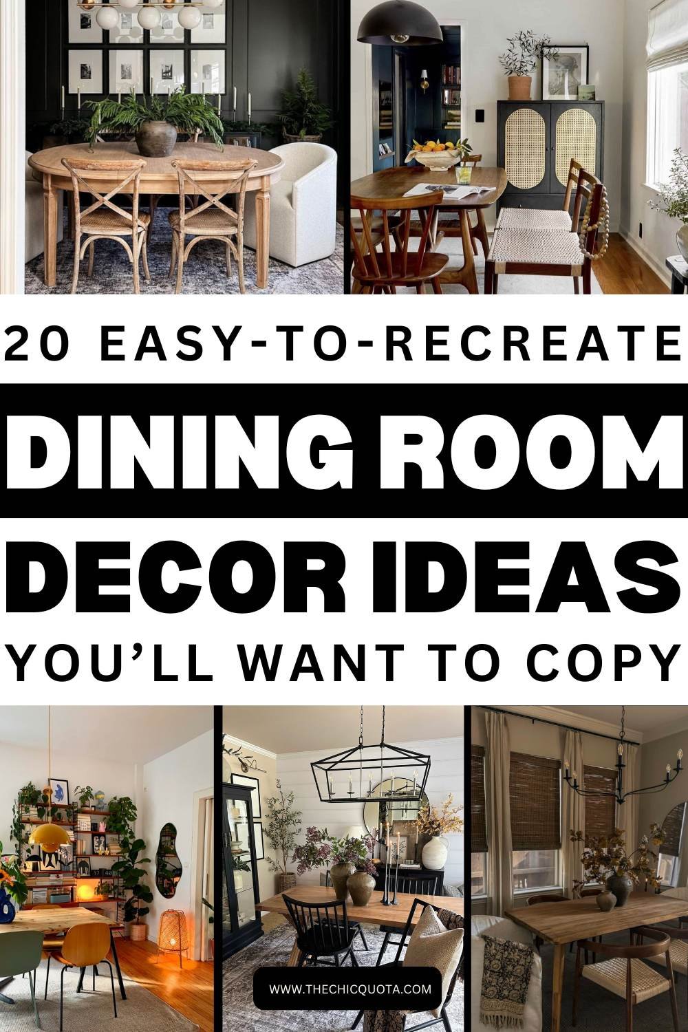 20 Simple Dining Room Decor Ideas To Inspire You - THE CHIC QUOTA