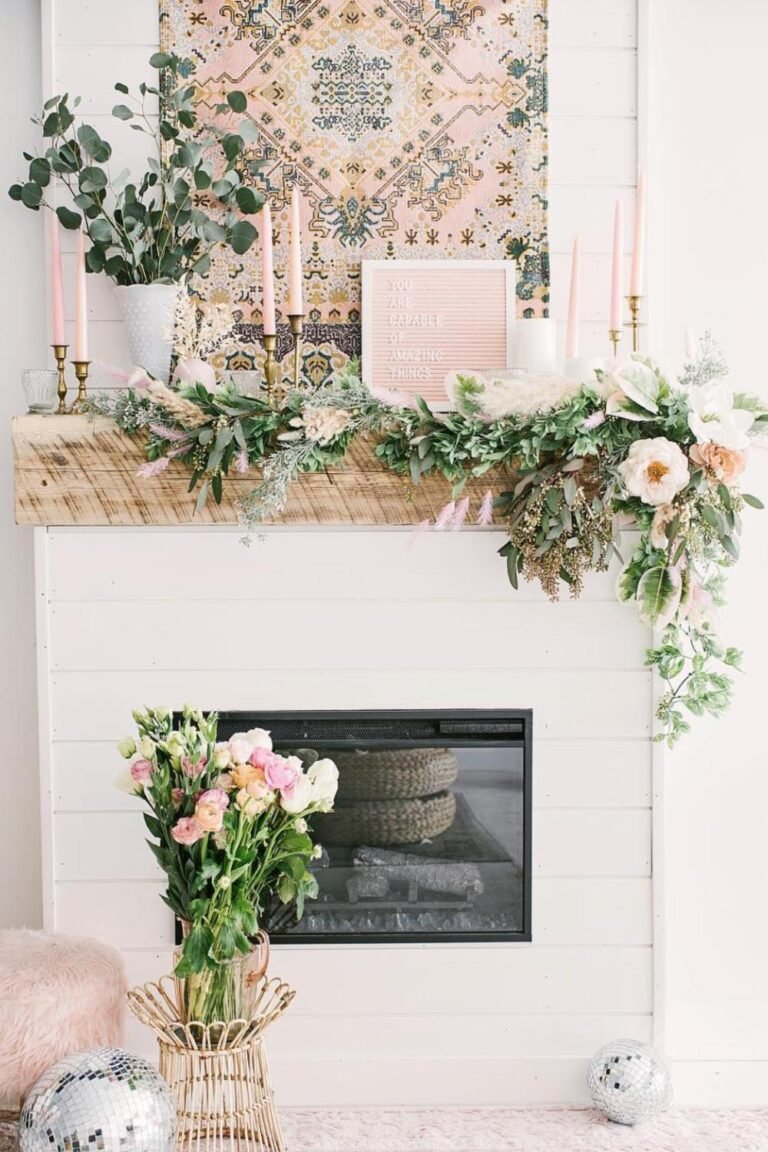 18 Spring Mantle Decor Ideas For Beautiful Seasonal Upgrades - The Chic ...