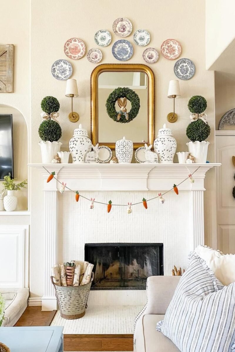 18 Spring Mantle Decor Ideas For Beautiful Seasonal Upgrades - The Chic ...