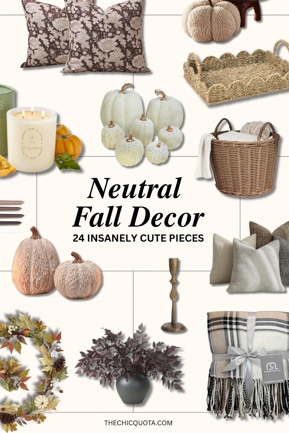 24 Beautiful Finds For All Your Neutral Fall Decor Needs - THE CHIC QUOTA